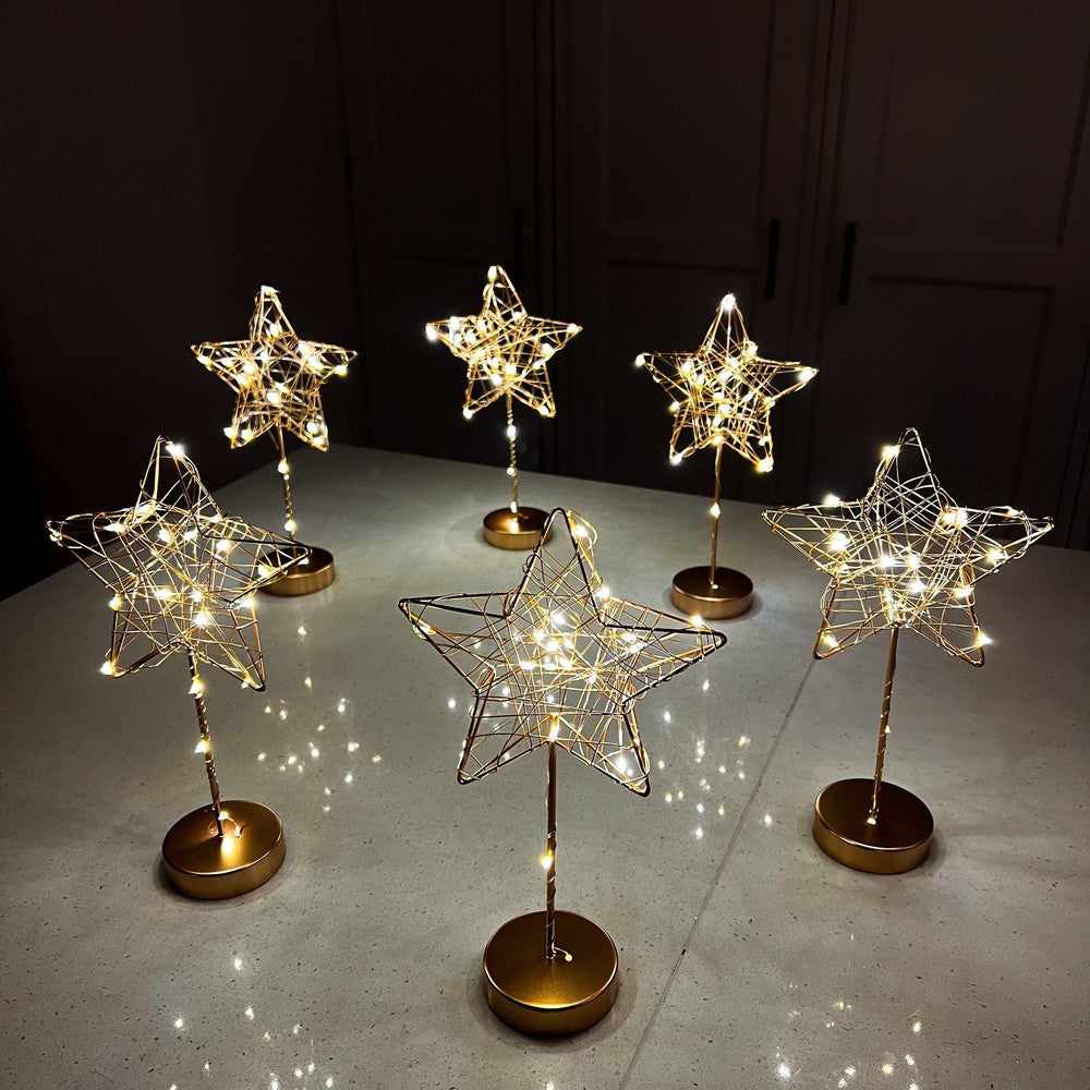 x12 Table Star Lights Gold – NEST & FLOWERS